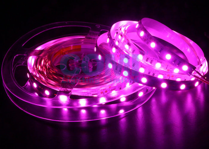 5050 LED Strip Lights Pink Color 25000K , 12 / 24 Volts Led Light ...