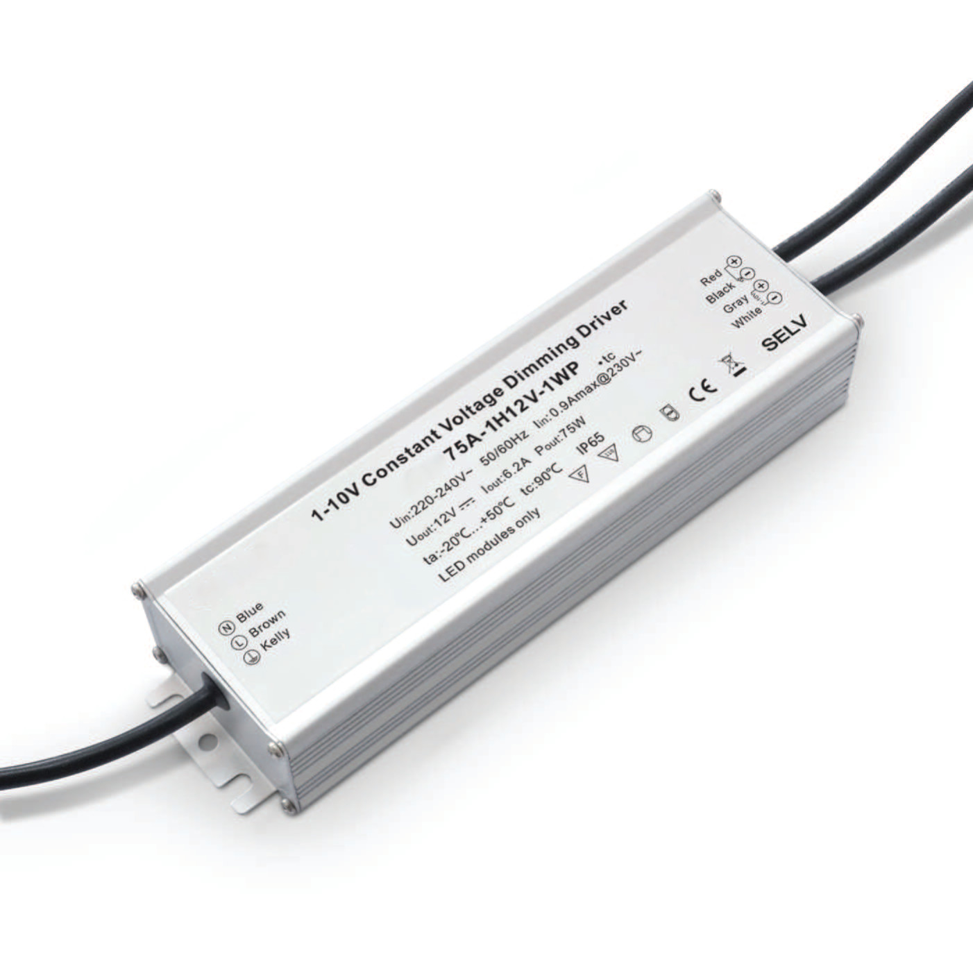 IP65 LED Driver 12V/24V 75W Constant Voltage 1-10VPWM Outdoor Signal ...