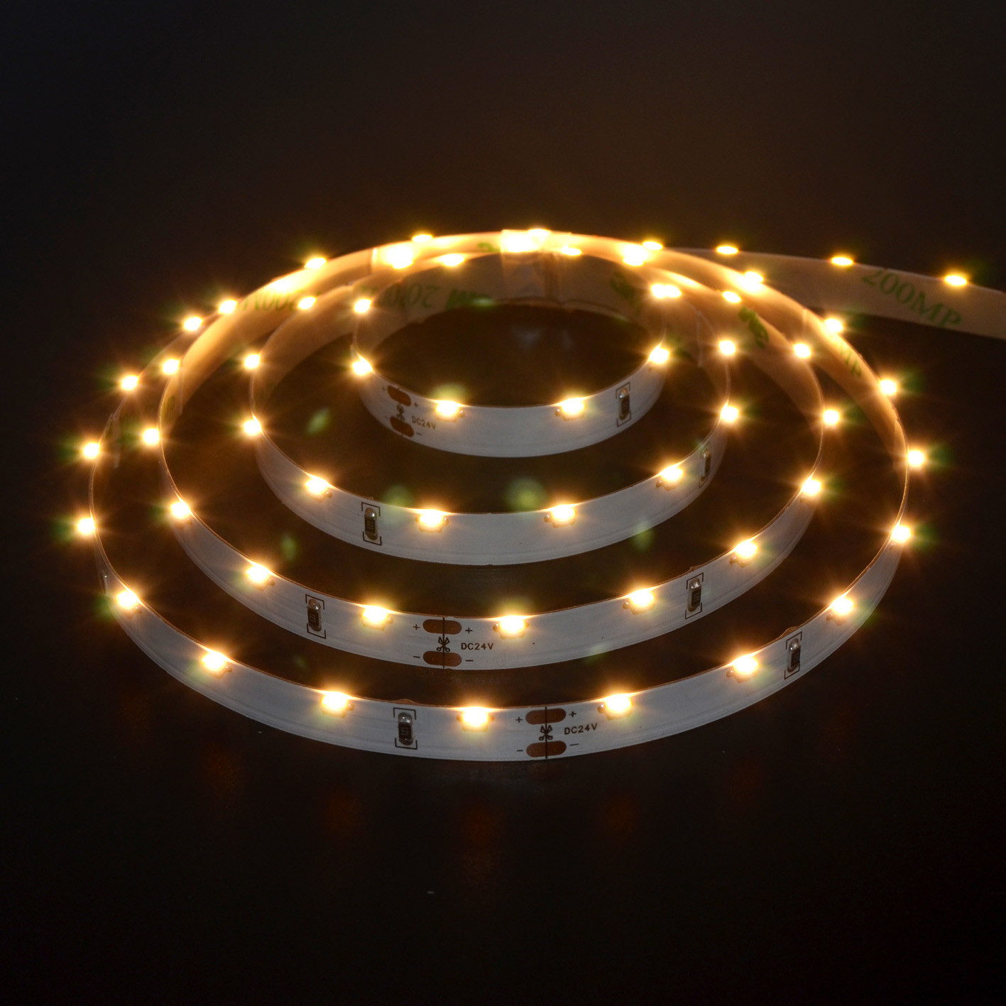 Side Emitting SMD3014 Flexible LED Strip Lights 24VDC 60 LEDs / Meter ...