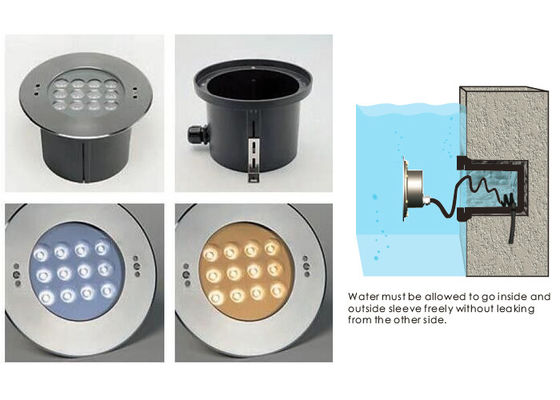 B4ZB1257 B4ZB1218 12 * 2W or 3W Wall Recessed LED Swimming Pool Lights ...