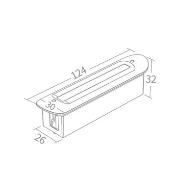Arc Shaped Front Ring Linear LED Handrail Lighting for Round Tube Handrails