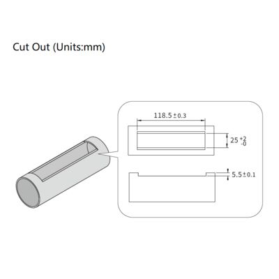 IP67 Linear LED Handrail Lighting System 5W Symmetrical or Asymmetrical ...