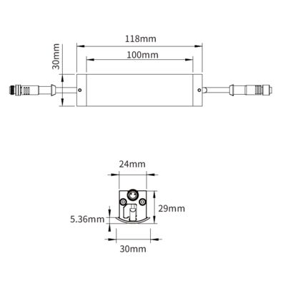 IP67 Linear LED Handrail Lighting System 5W Symmetrical or Asymmetrical ...